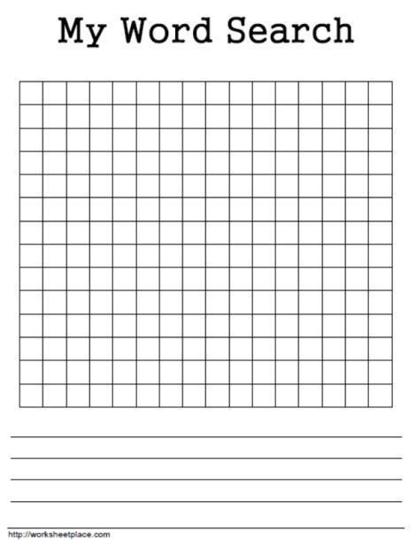 Blank Word Search Worksheets English Teaching Worksheets Wordsearch 