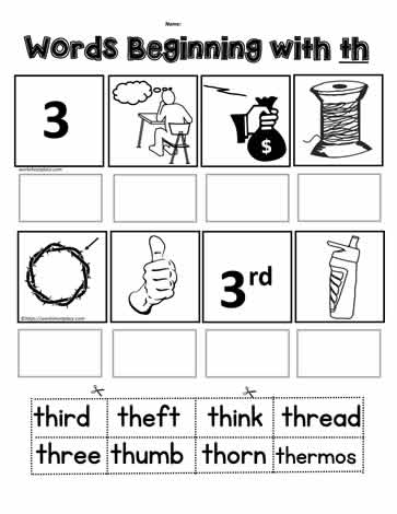 Free Printable Th Digraph Worksheets